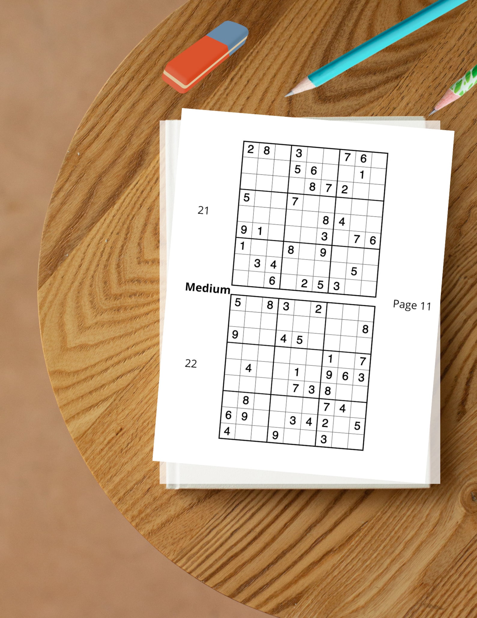 100 Medium Sudoku Puzzles - Large Print for All Ages (PDF) - Etsy