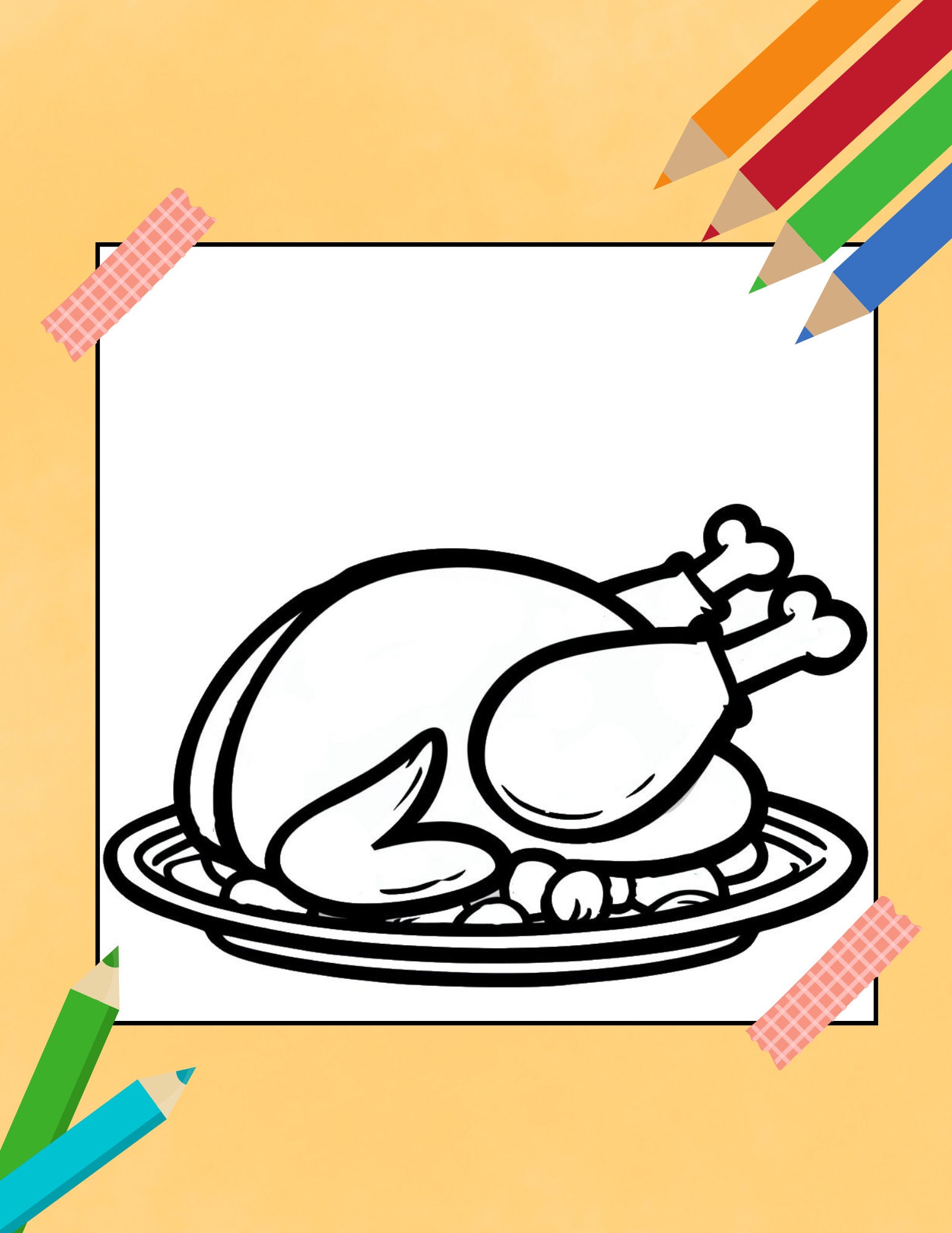 Food and Snacks Coloring Pages for Adults and Kids: Bold and Easy ...