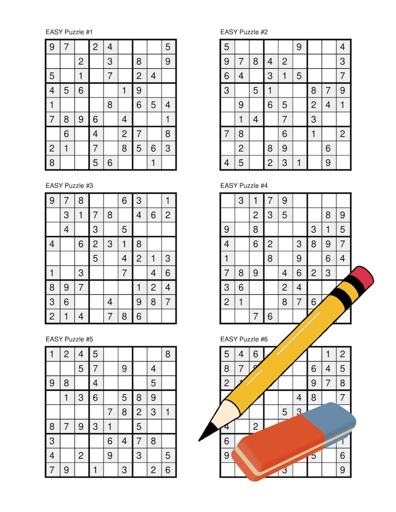 1000+ Easy Sudoku Puzzles – Large Print for Seniors, Adults & Kids ...