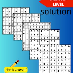 100 Medium Sudoku Puzzles - Large Print for All Ages (PDF) - Etsy