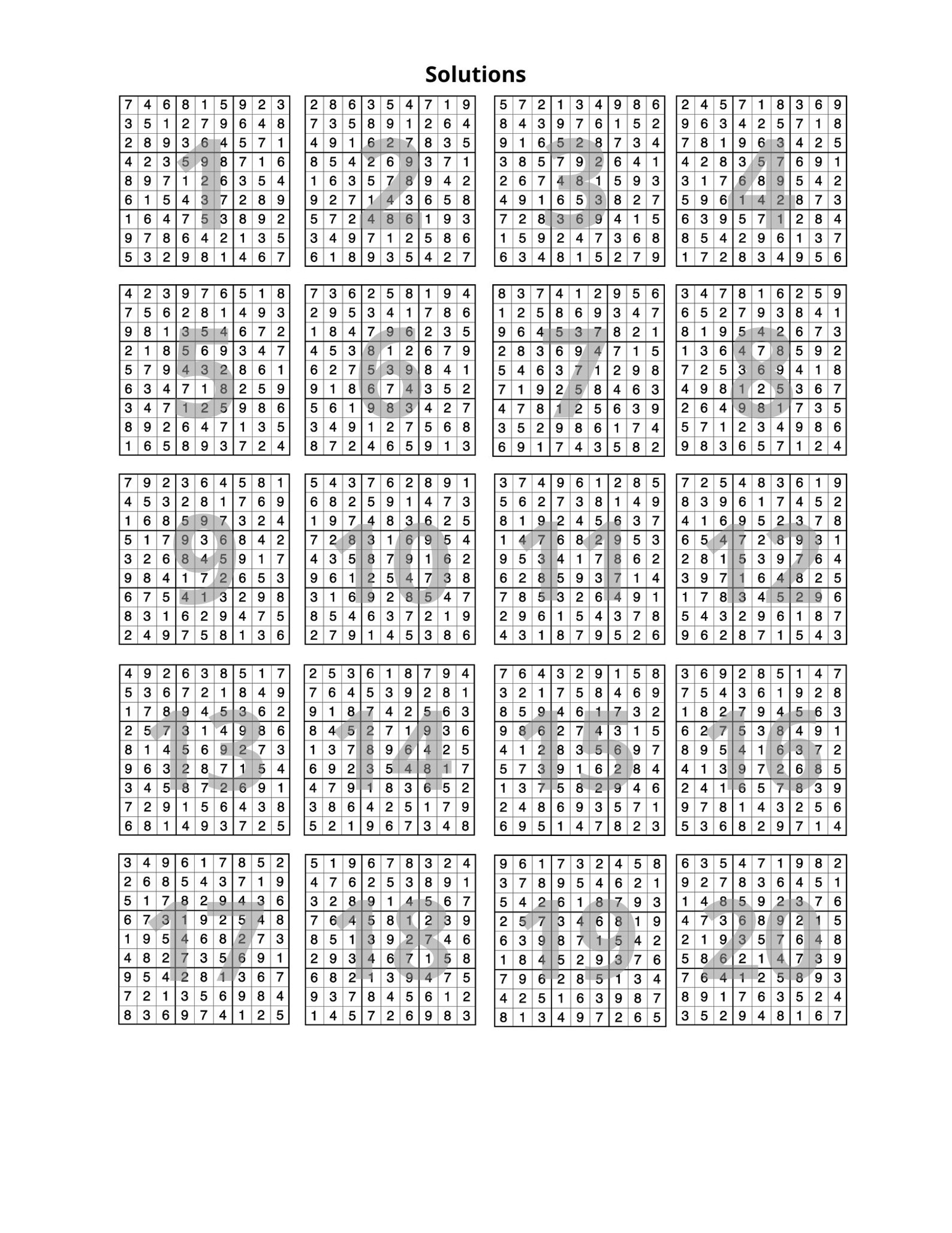 100 Medium Sudoku Puzzles - Large Print for All Ages (PDF) - Etsy