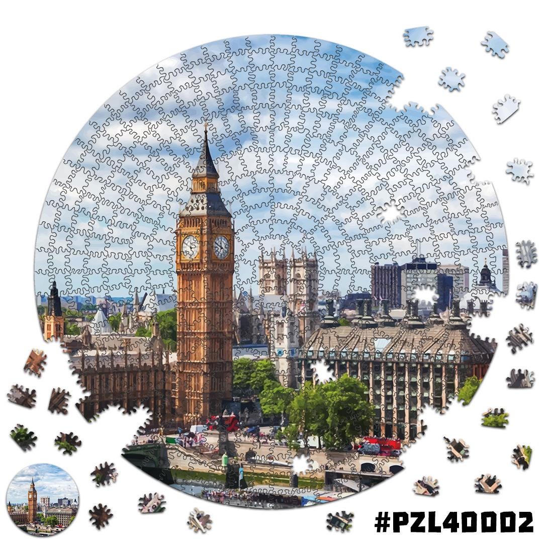 Big Ben Wooden Puzzle London Landmark Jigsaw Handmade 3D Wood Puzzle ...