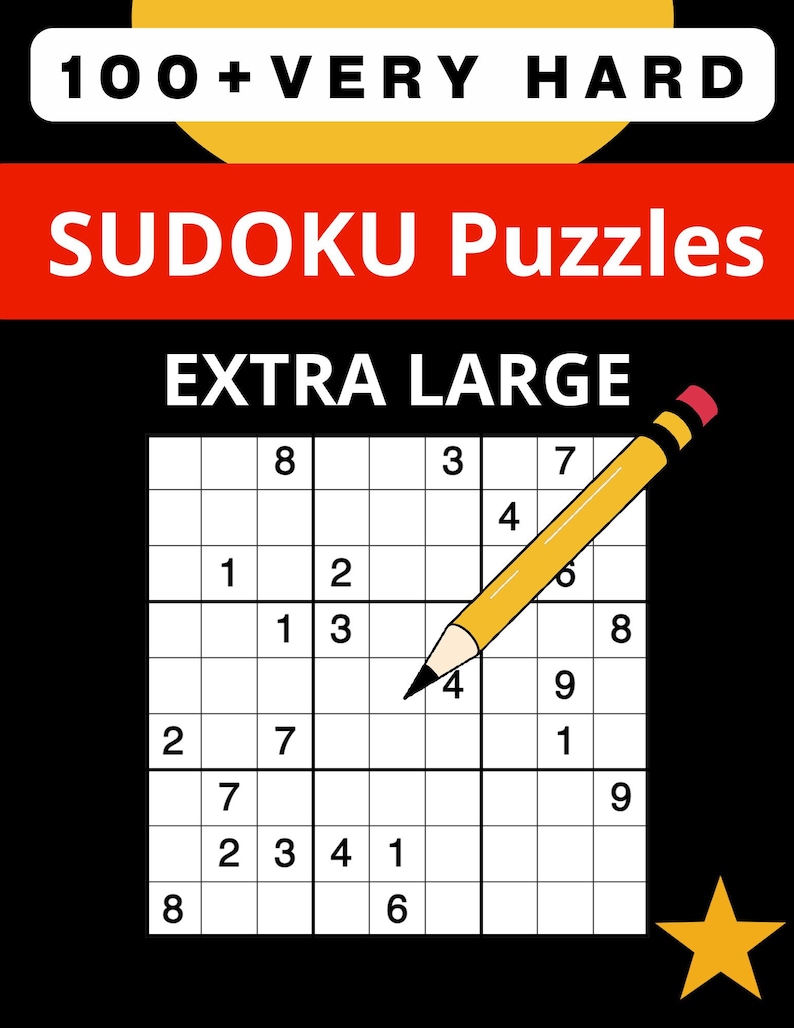 100 Very Hard Sudoku Puzzles in Large Print for Adults and Seniors ...