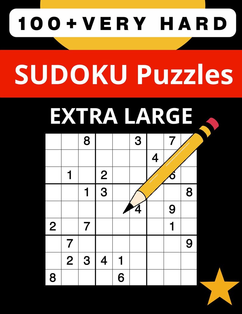 100 Very Hard Sudoku Puzzles in Large Print for Adults and Seniors ...