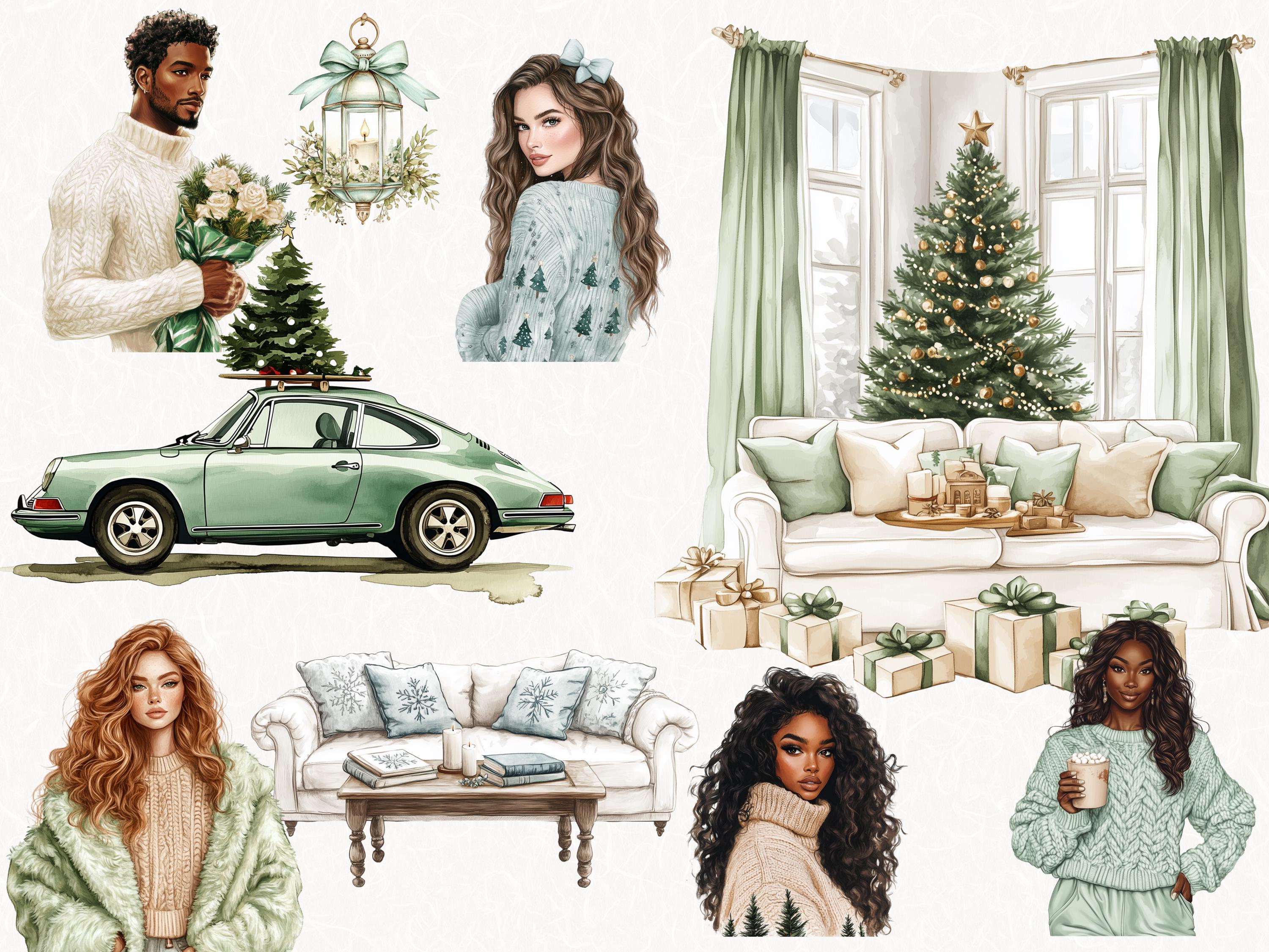 Winter Clipart Bundle Watercolor Digital Planner Stickers Bundle ...