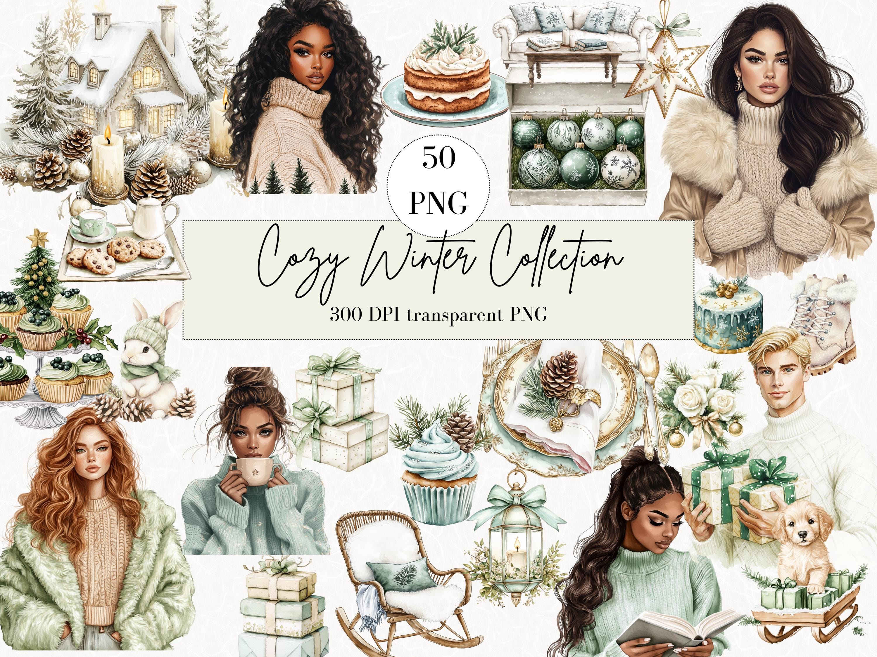 Winter Clipart Bundle Watercolor Digital Planner Stickers Bundle ...