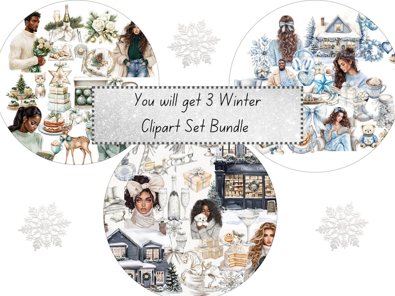 Cozy Winter Clipart Bundle Watercolor Coziness Clipart Digital Planner ...