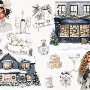 Winter Clipart Set Watercolor Coziness Digital Planner Stickers Bundle ...