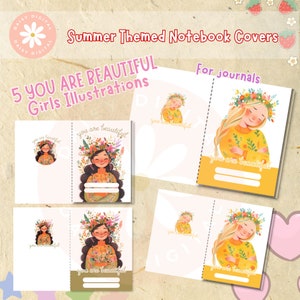 Printable Notebook Cover Summer Design Instant Download Classic Diary ...