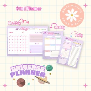 12 Cute Canva Template Planner Monthly Weekly and Daily Planner Canva ...