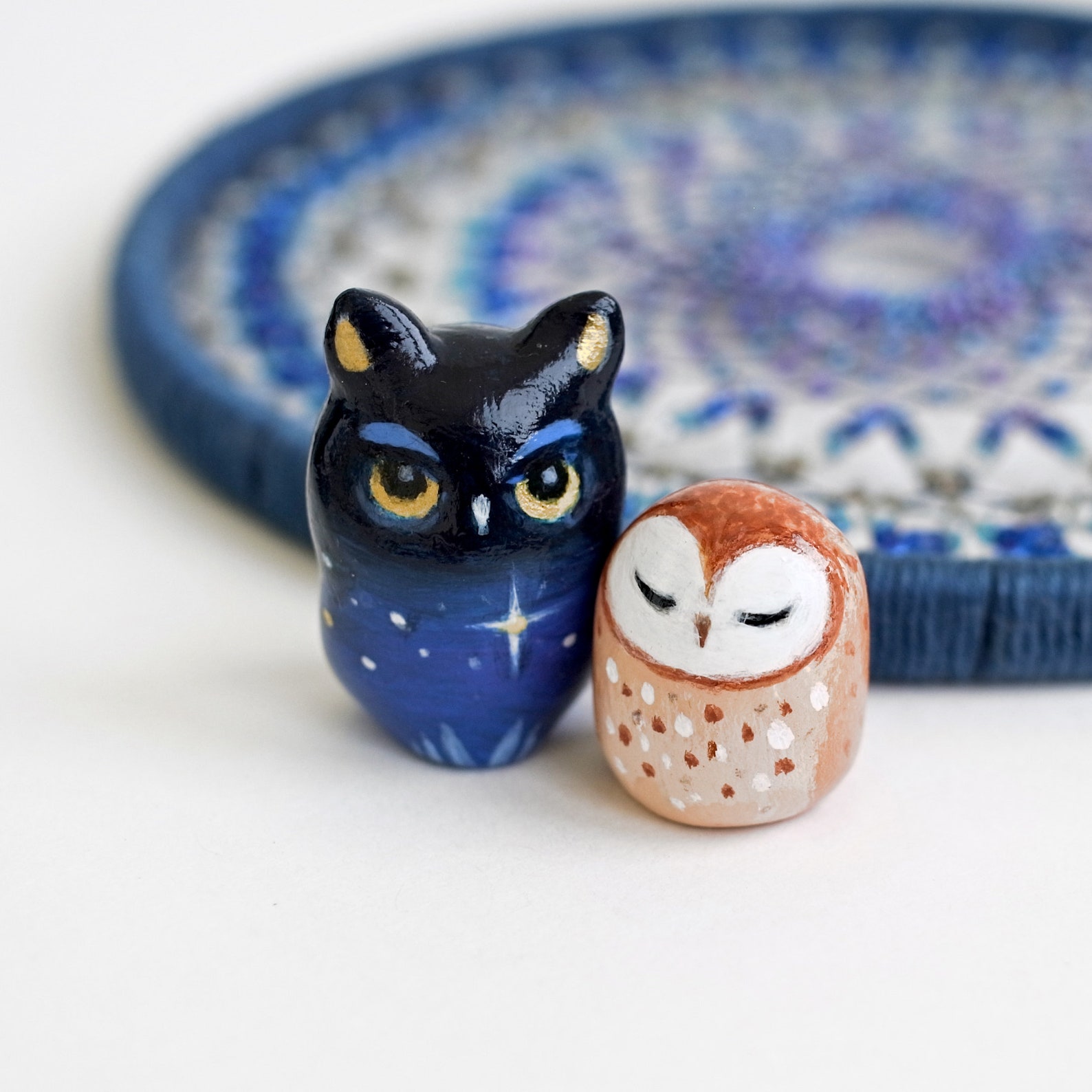 Adorable Owl Gift Figurine, Mini Clay Owl, Fairy House Decor, Cute Owl ...