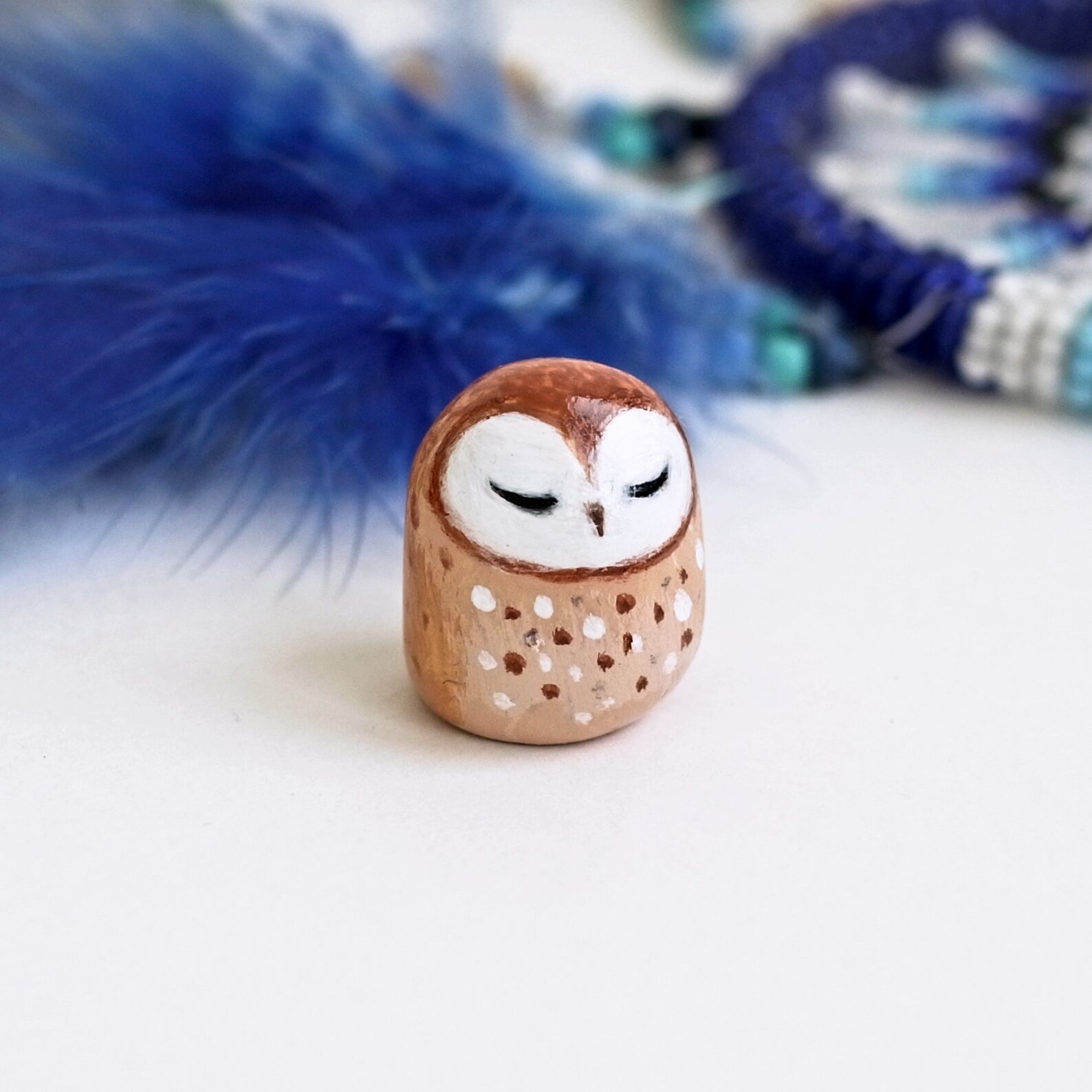 Adorable Owl Gift Figurine, Mini Clay Owl, Fairy House Decor, Cute Owl ...