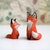 Red Fox Figurine, Clay Fox Figurine Desk, Fox Family, Fox Sculpture ...