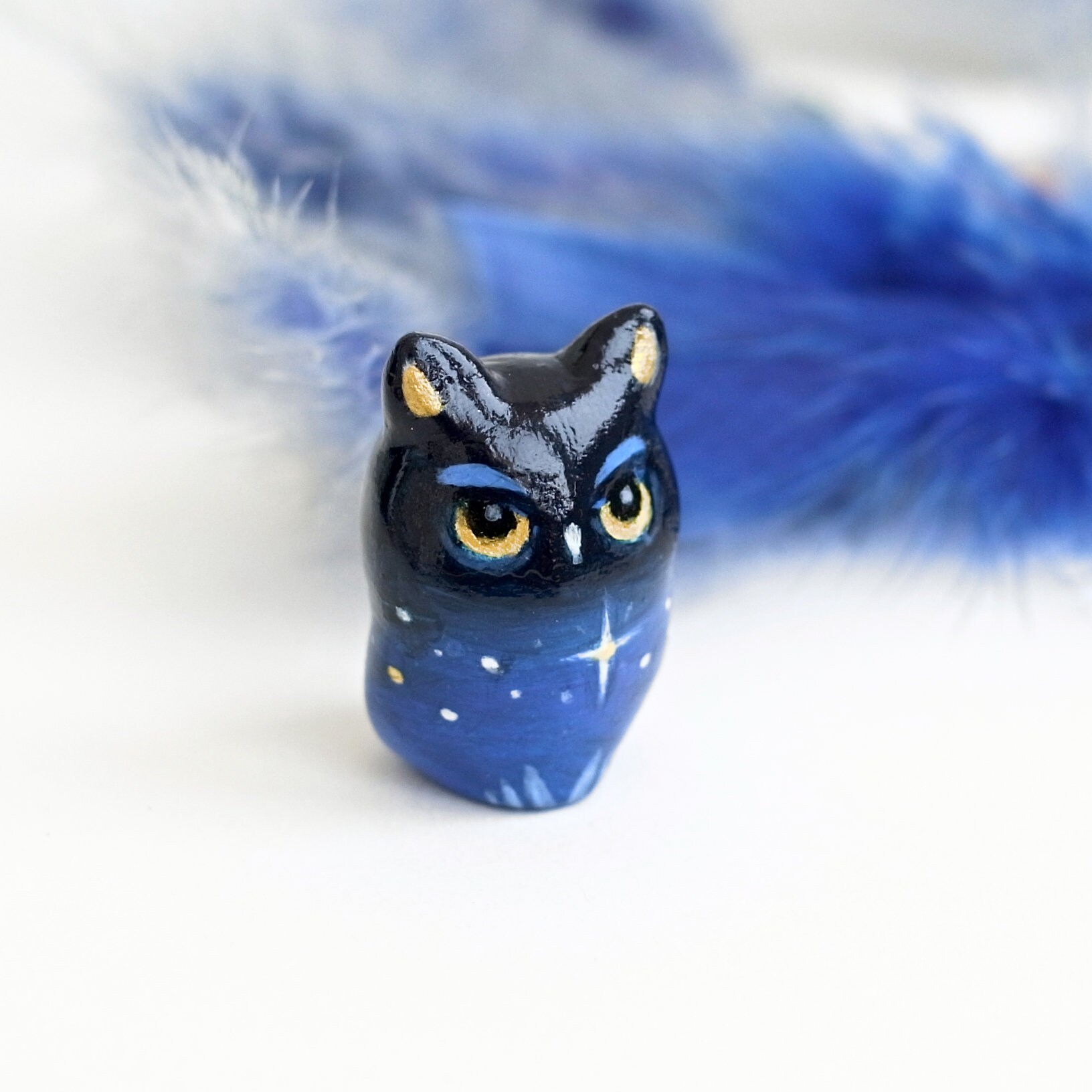 Adorable Owl Gift Figurine, Mini Clay Owl, Fairy House Decor, Cute Owl ...