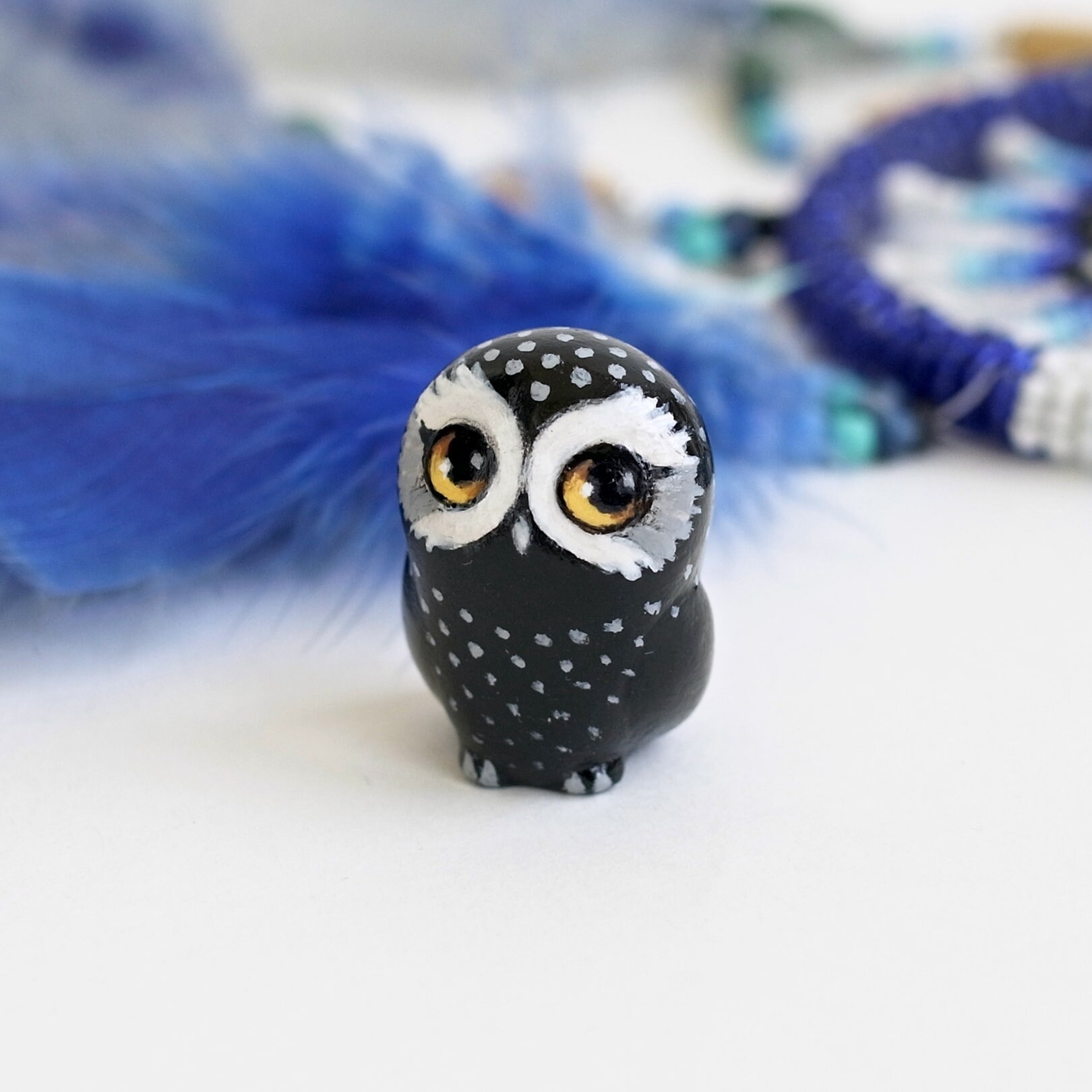 Adorable Owl Gift Figurine, Mini Clay Owl, Fairy House Decor, Cute Owl ...