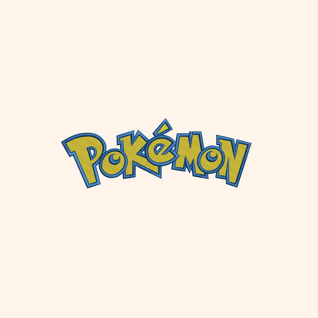 Pokemon Text Font Digital Embroidery Machine Files. Pokemon Text Font 5 ...