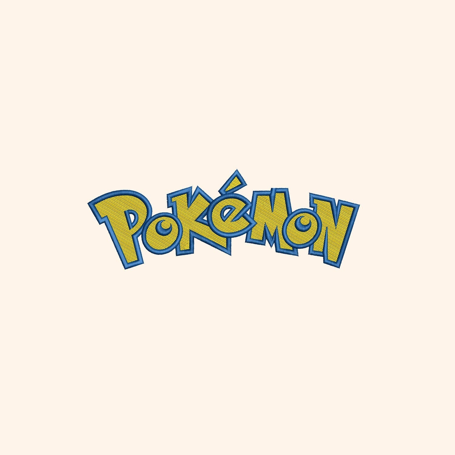 Pokemon Text Font Digital Embroidery Machine Files. Pokemon Text Font 5 ...
