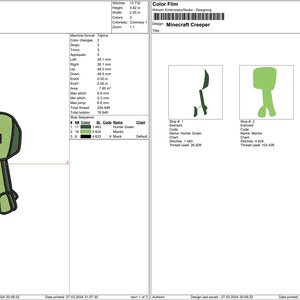 Minecraft Creeper Digital Embroidery Machine Files. Minecraft Creeper ...