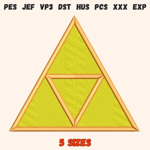 Triforce Digital Embroidery Machine Files. Zelda. 5 Sizes. Instant ...