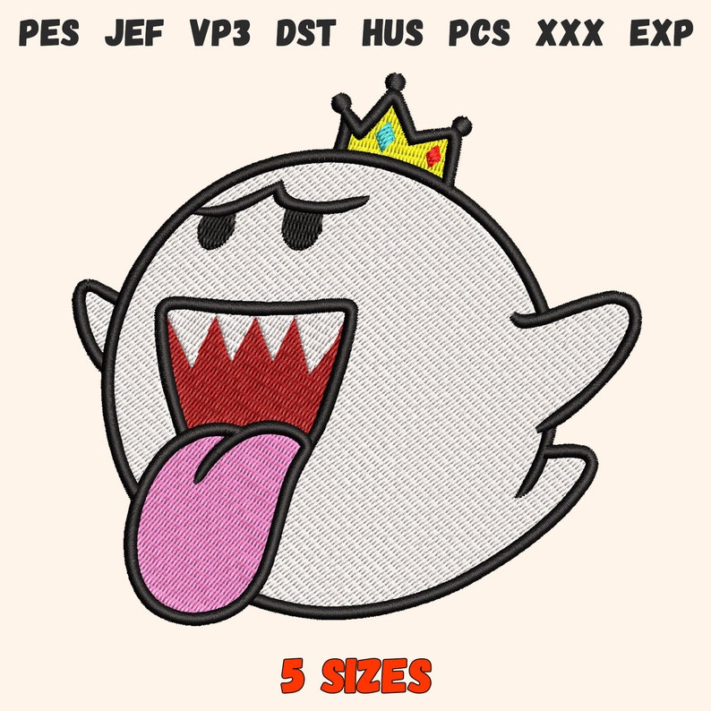 King Boo Digital Embroidery Machine Files. King Boo. 5 Sizes. Instant ...