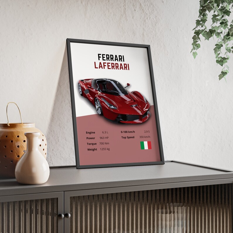 Ferrari Laferrari Digital Poster - Etsy