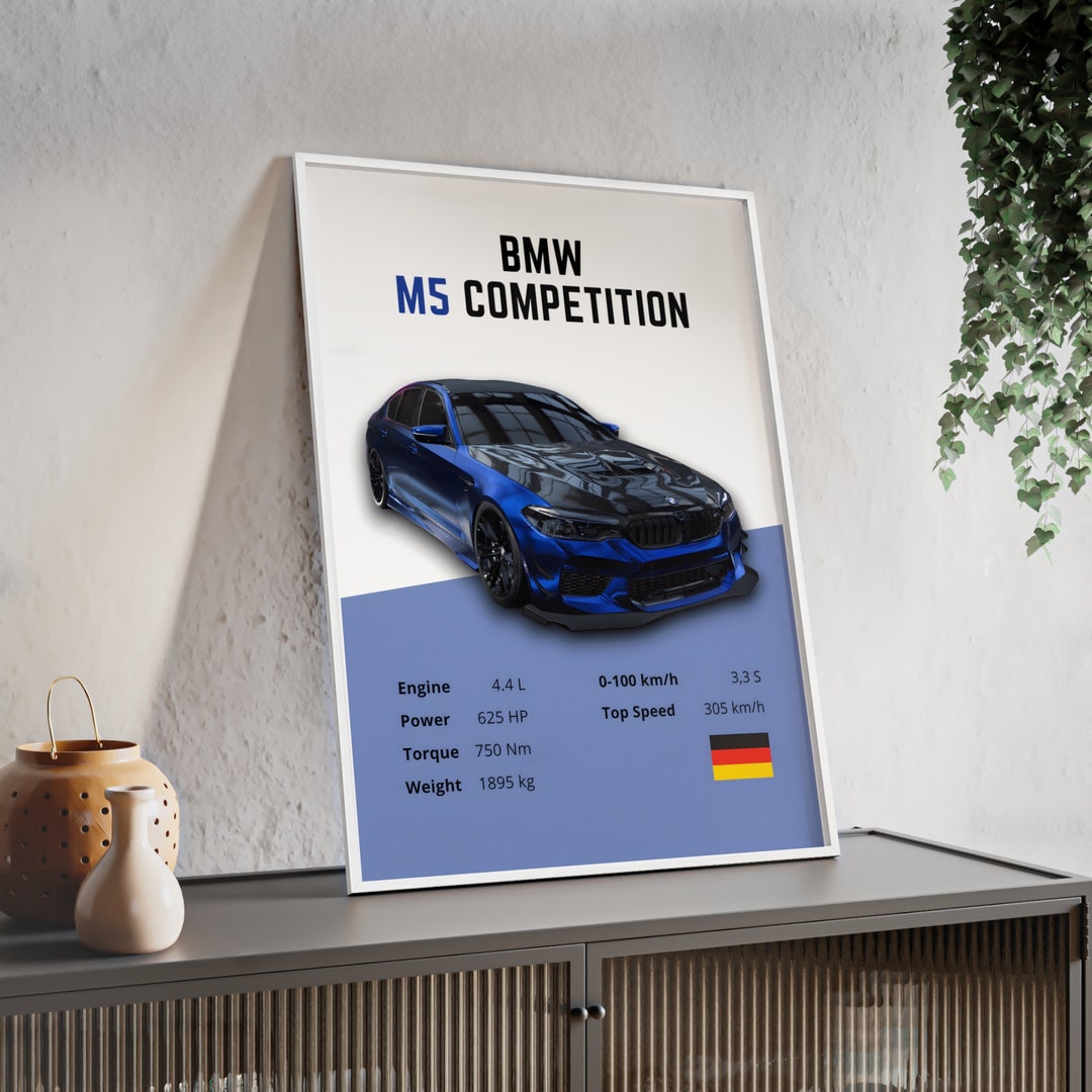 BMW M5 Competition Digital Poster - Etsy