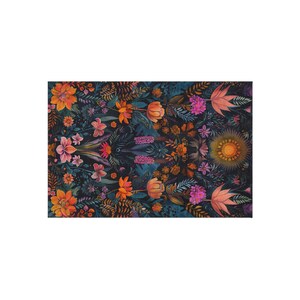 Magical Jungle Outdoor Rug With Flora and Fauna Motifs Colorful ...