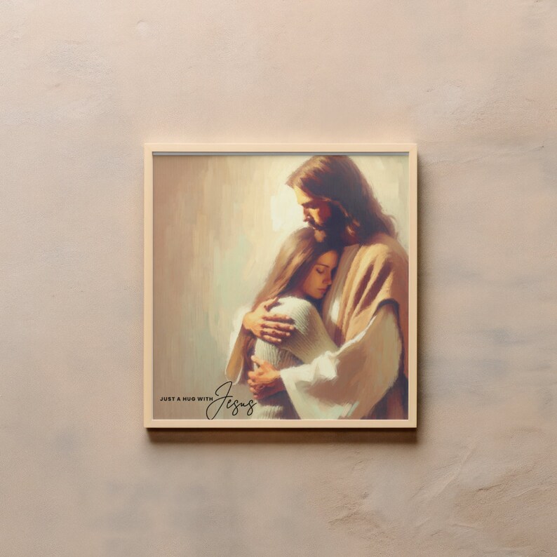 Divine Embrace Digital Art 16X16 Instant Download Christian Wall Art ...