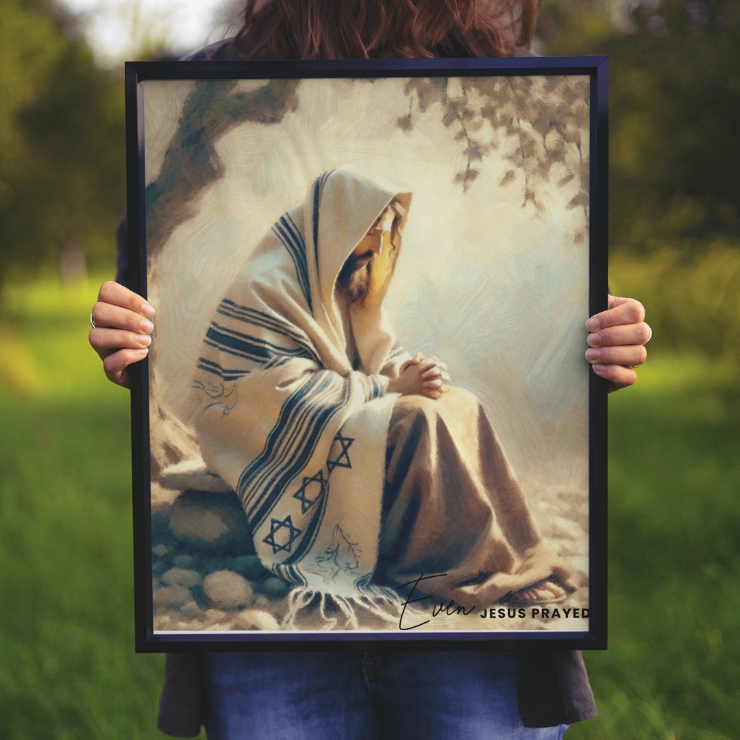 Jesus Praying Yeshua Digital Messianic Decor Jesus Wall Art Bible Art ...