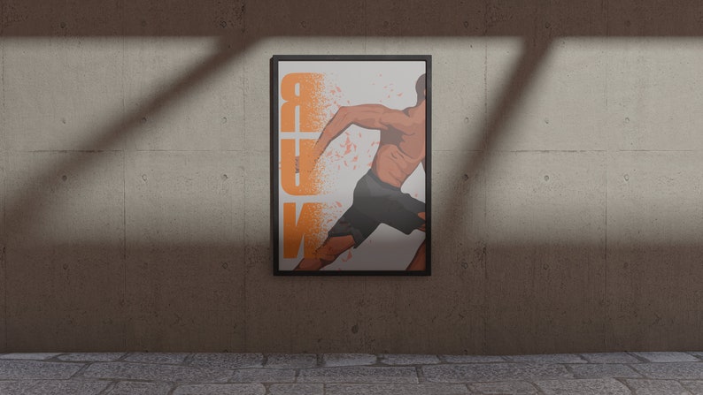 Runner Poster, Sports Poster Download, Fitness Motivation Art ...