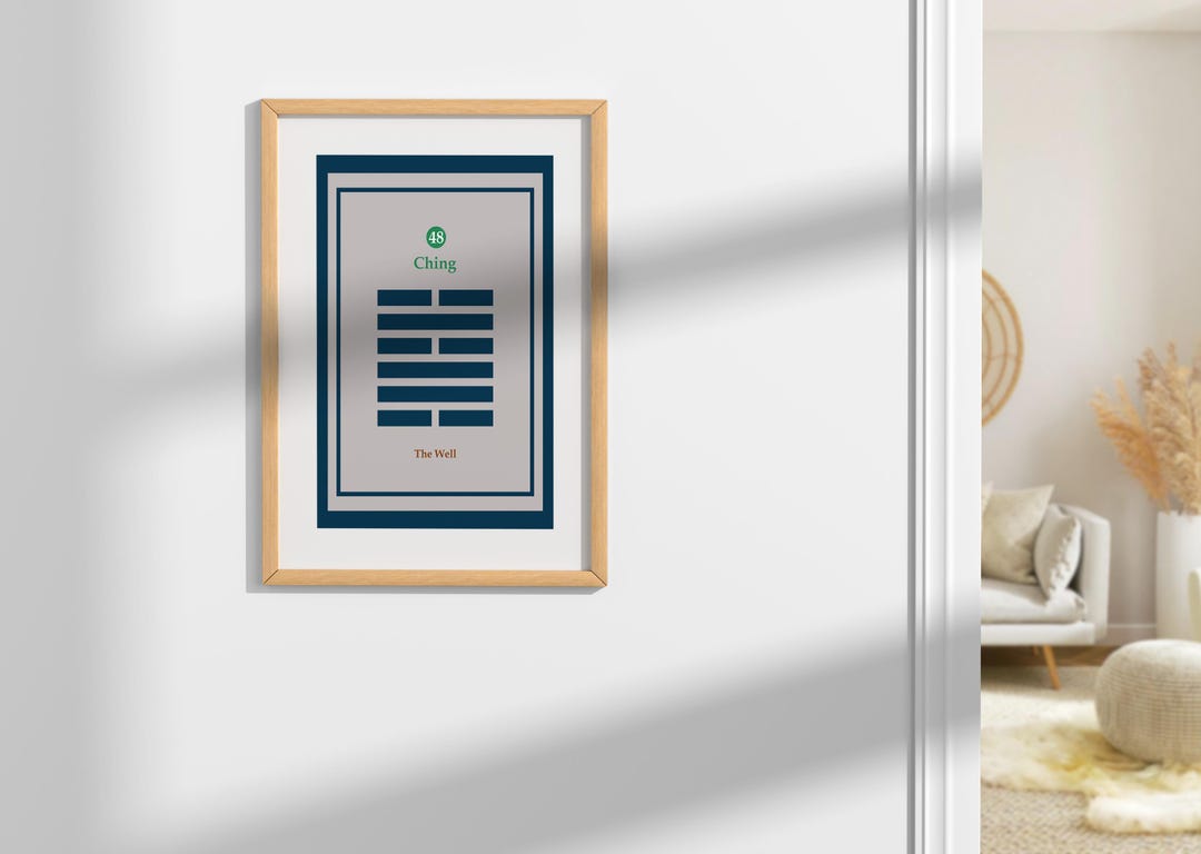 I Ching Hexagram 48 Poster, Hexagram Ching, the Well, Feng Shui Poster ...