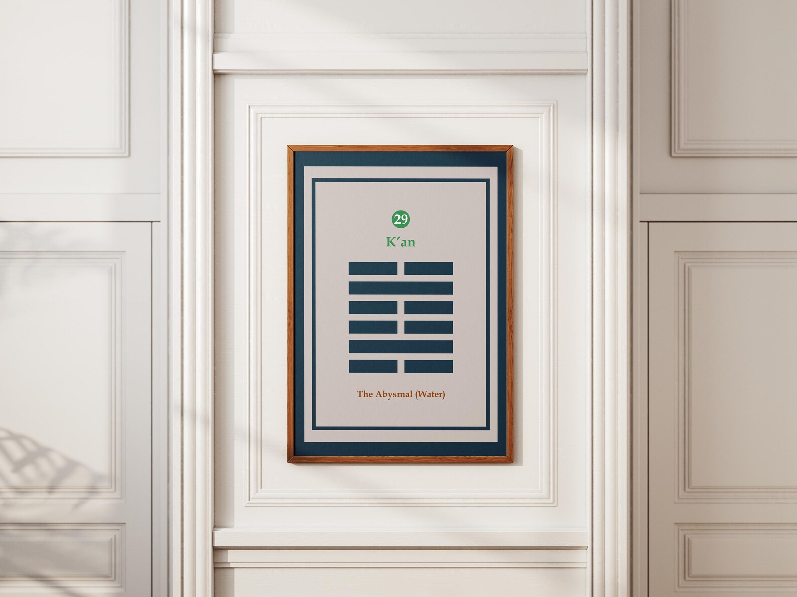 I Ching Hexagram 29 Poster, K'an the Abysmal Water Hexagram, Digital ...