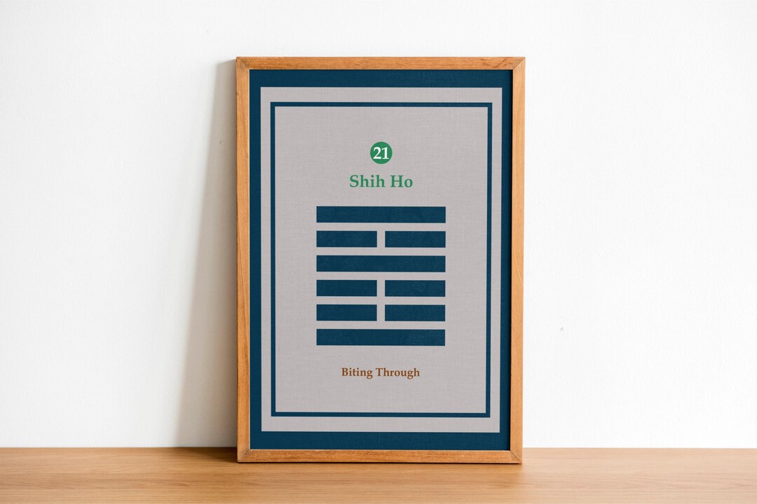 I Ching Hexagram 21 Digital Poster, Shih Ho Biting Through Wall Art ...