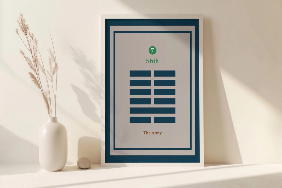 I Ching Hexagram 7 Shih Digital Poster, the Army Hexagram, I Ching Art ... I Ching Hexagram 7 Shih Digital Poster, the Army Hexagram, I Ching Art ...