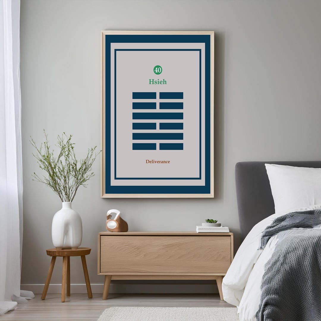 I Ching Hexagram 40 Poster, Hexagram Hsieh Poster, Deliverance Digital ...