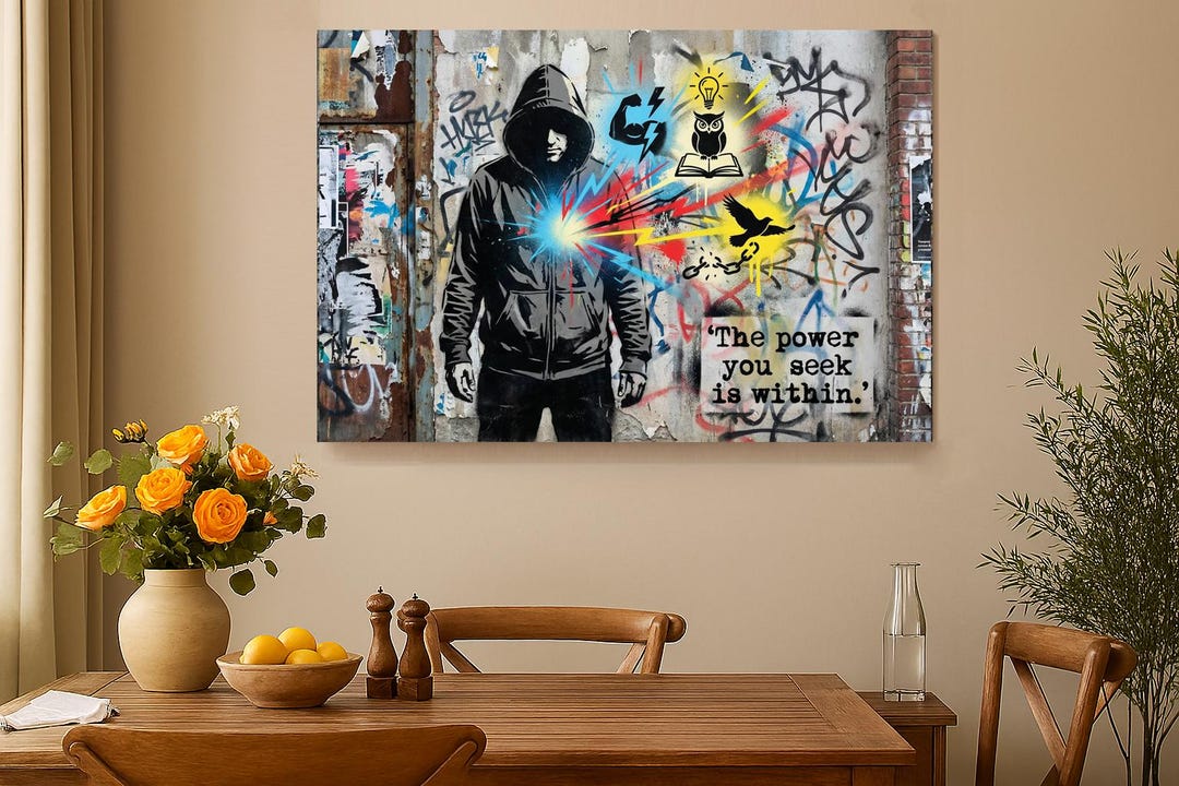 The Power You Seek Graffiti Canvas – Urban Street‑art Design of Inner ...