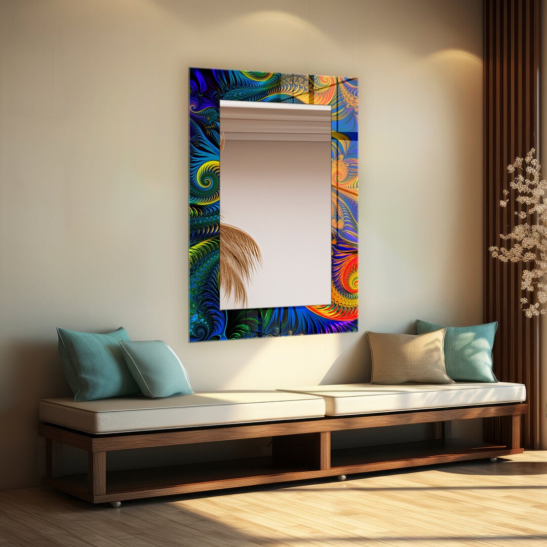 Abstract Large Mirror Decor for Living Room, Mirror for Bathroom ...