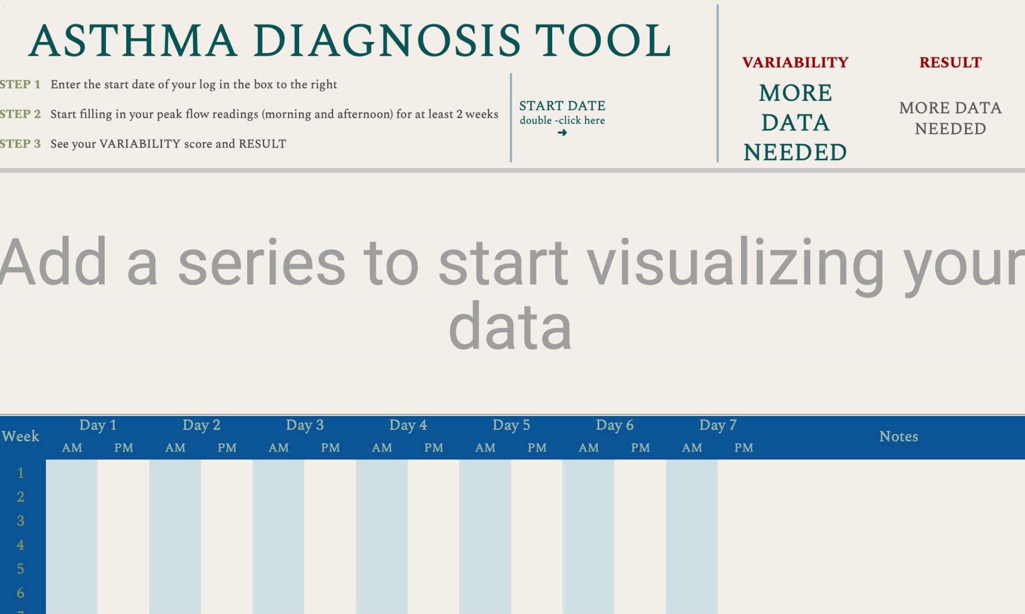 Asthma Tracker and Diagnosis Tool Spreadsheet (google Sheets Download ...