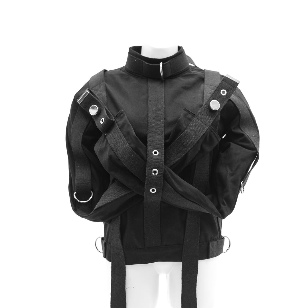 Black Bondage Straitjacket With Segufix-style Locks and Key | Restraint ...