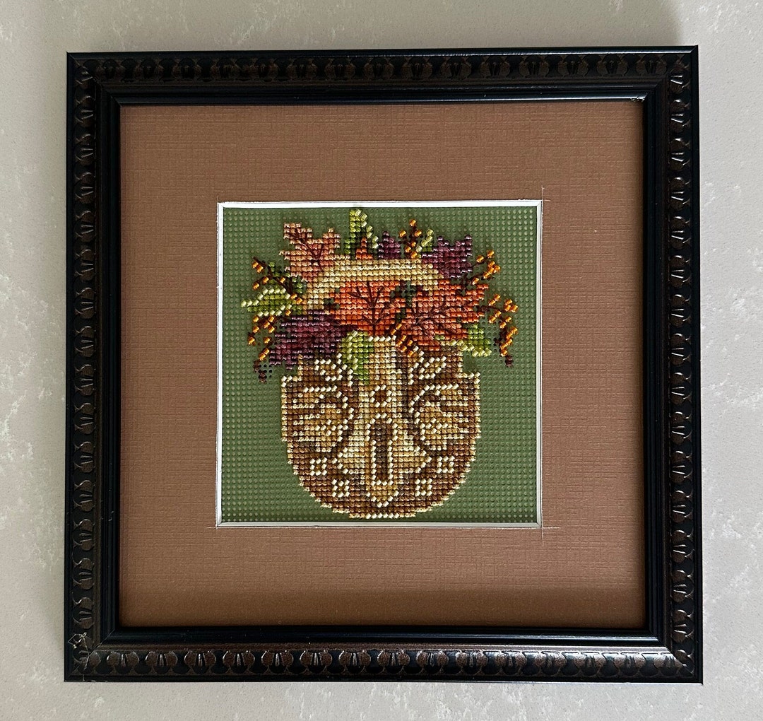 Autumn Lock Cross-stitch, Completed Cross-stitch, Framed Cross-stitch ...