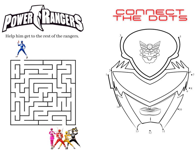 Power Rangers Coloring Book - Etsy