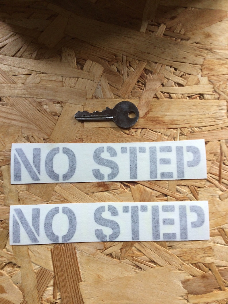 No Step Warning Sticker Decal Set of Two Size 15cmx 21/2 Cm - Etsy ...