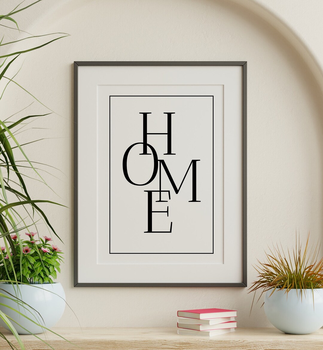 HOME Poster as a Digital Download I Timeless Poster for the Living Room ...