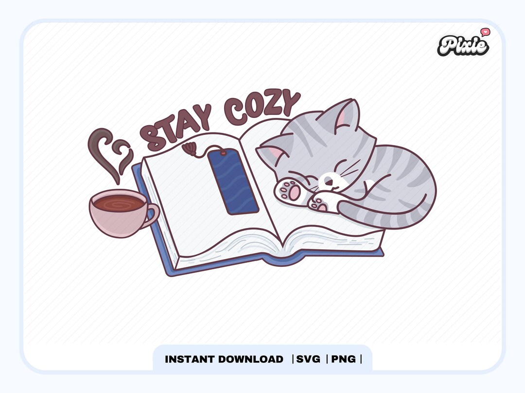 Stay Cozy Bookish SVG PNG, Trendy Cute Aesthetic Popular Aesthetic Fall ...