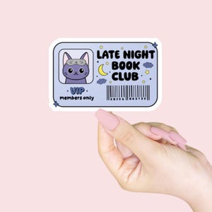 Late Night Book Club Library Card SVG PNG, Cute Trendy Popular Creative ...