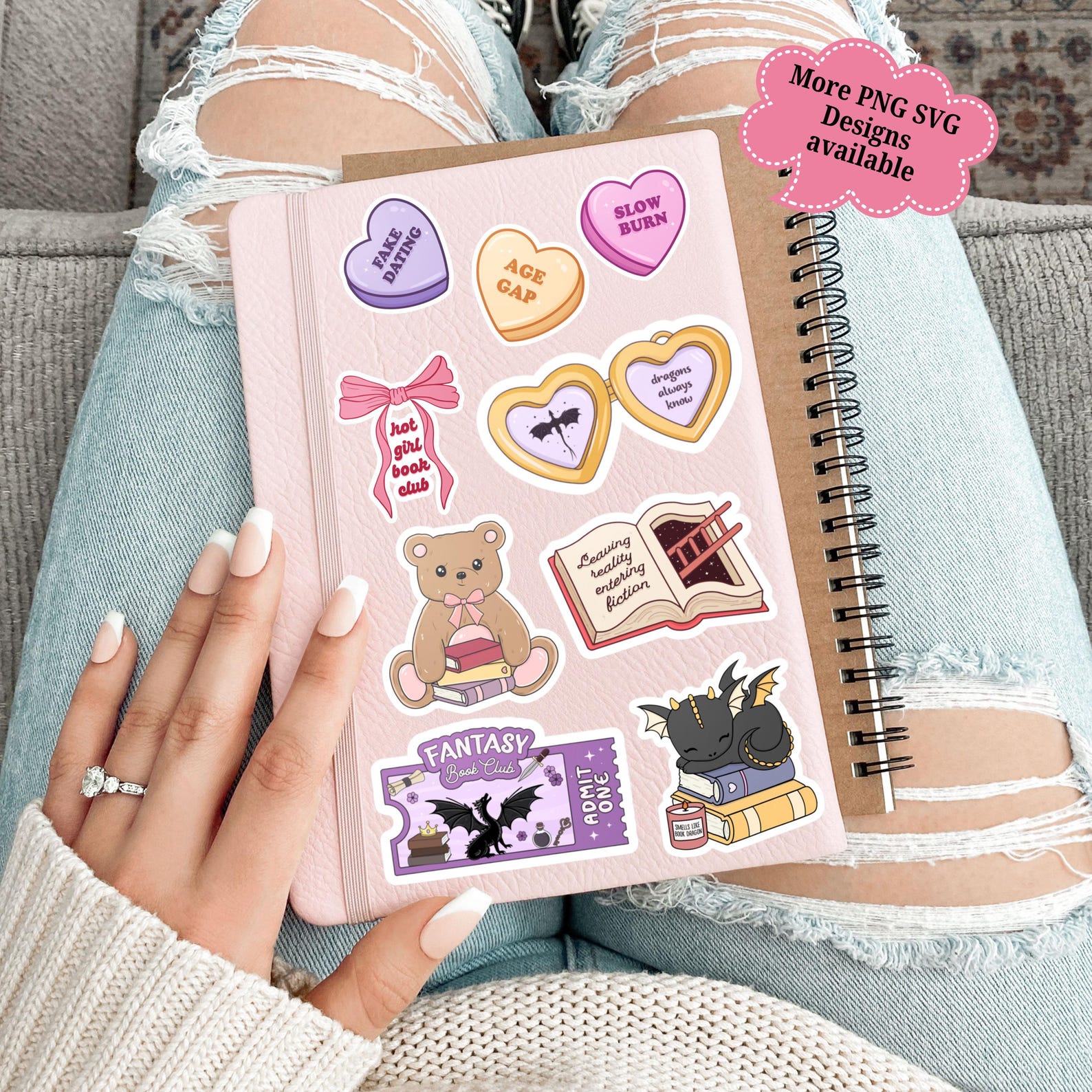 Candy Heart Book Tropes Bundle SVG PNG, Cute Trendy Popular Romance ...