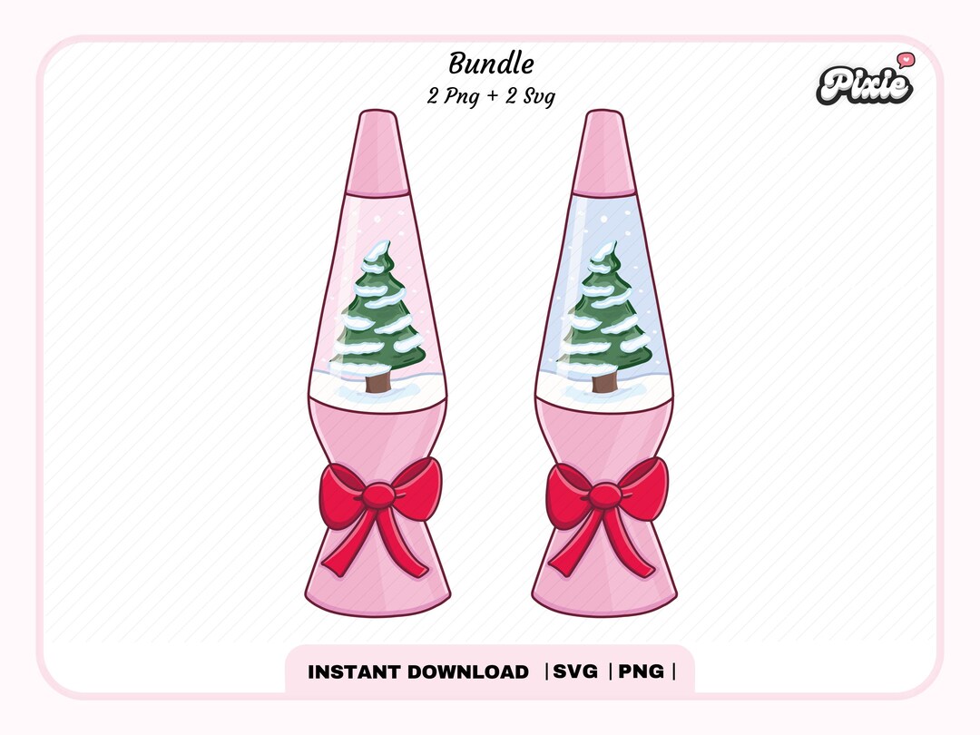 Christmas Lava Lamp Bauble Bundle SVG PNG, Cute Trendy Popular ...