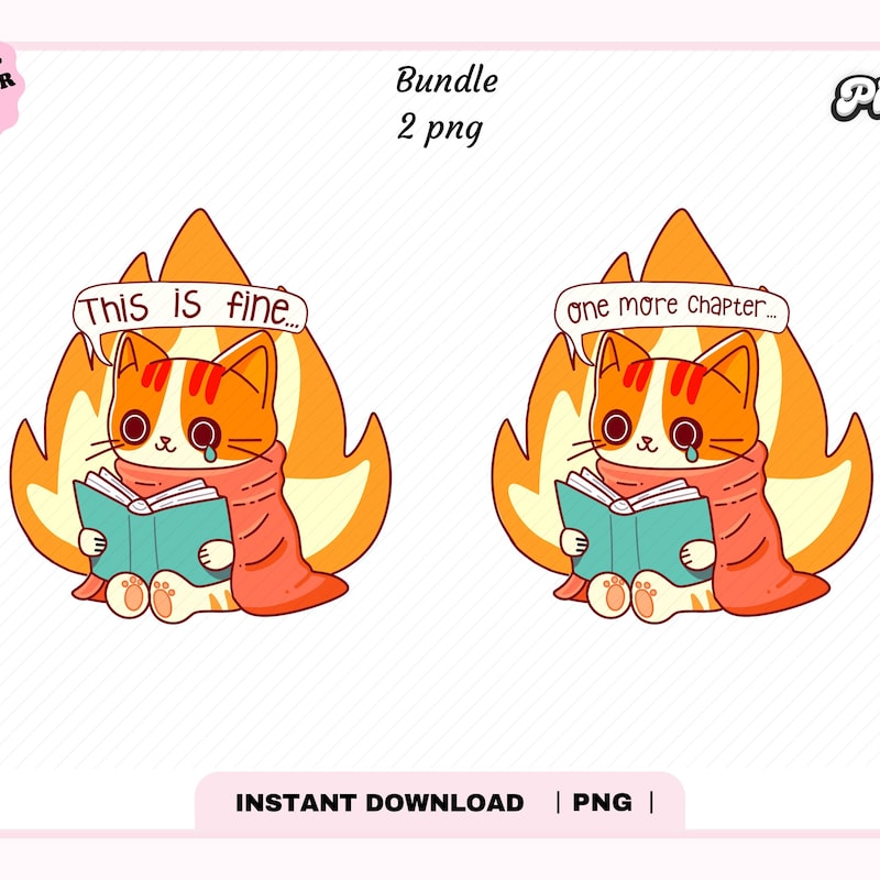 Bookish Bundle Cat - Etsy