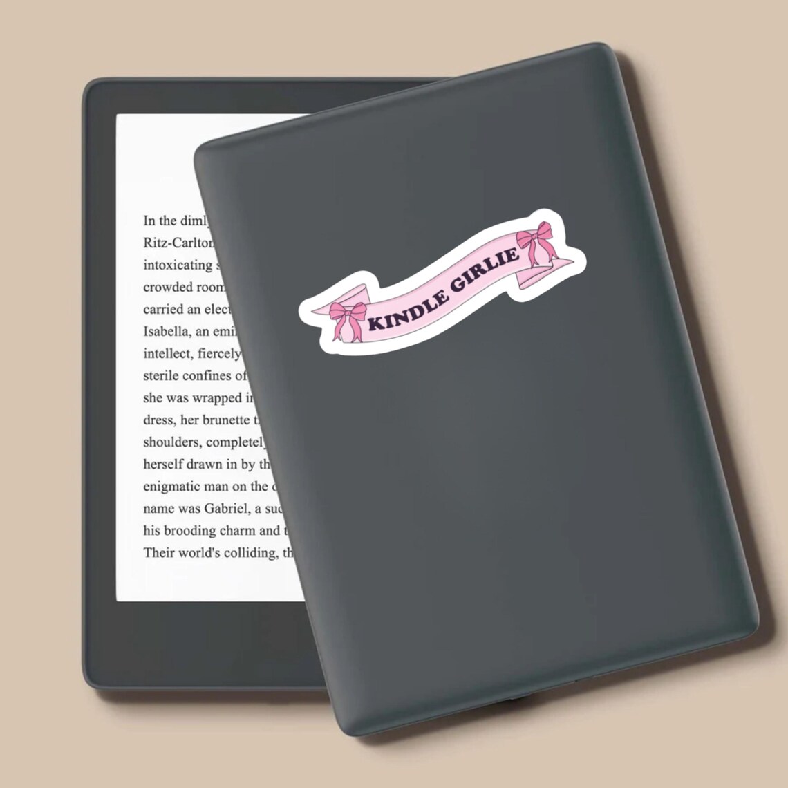 Kindle Girlie Pink Banner Ribbon PNG SVG, Cute Trendy Popular Aesthetic ...