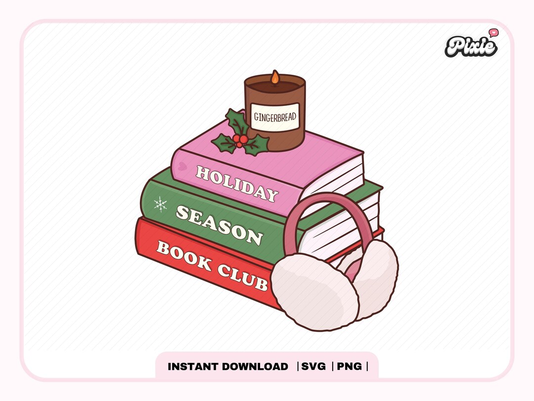 Holiday Season Book Club SVG PNG, Cute Trendy Aesthetic Popular ...